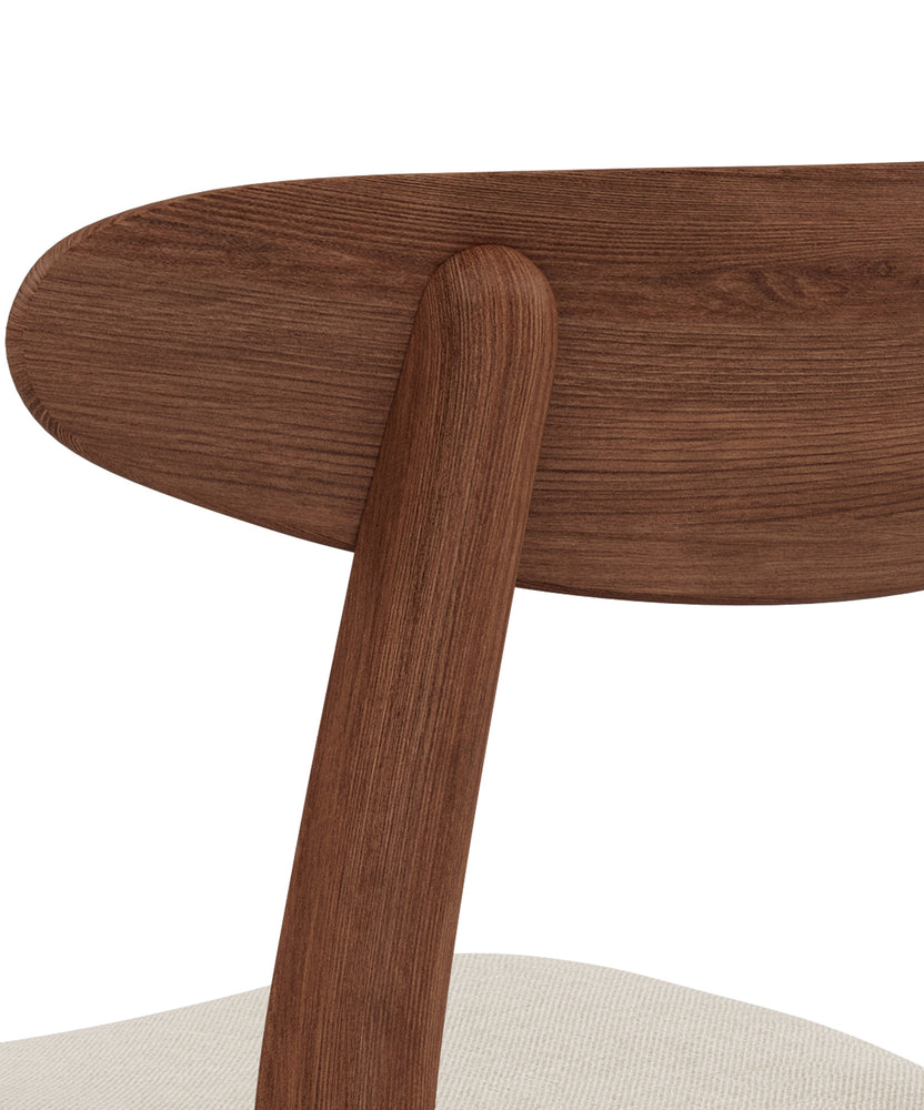 Buy Magnus Fabric Seat Dining Chair in Walnut | IconByDesign