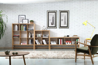 Jonas Display Shelf, Solid Oak, 3x2 – Icon By Design