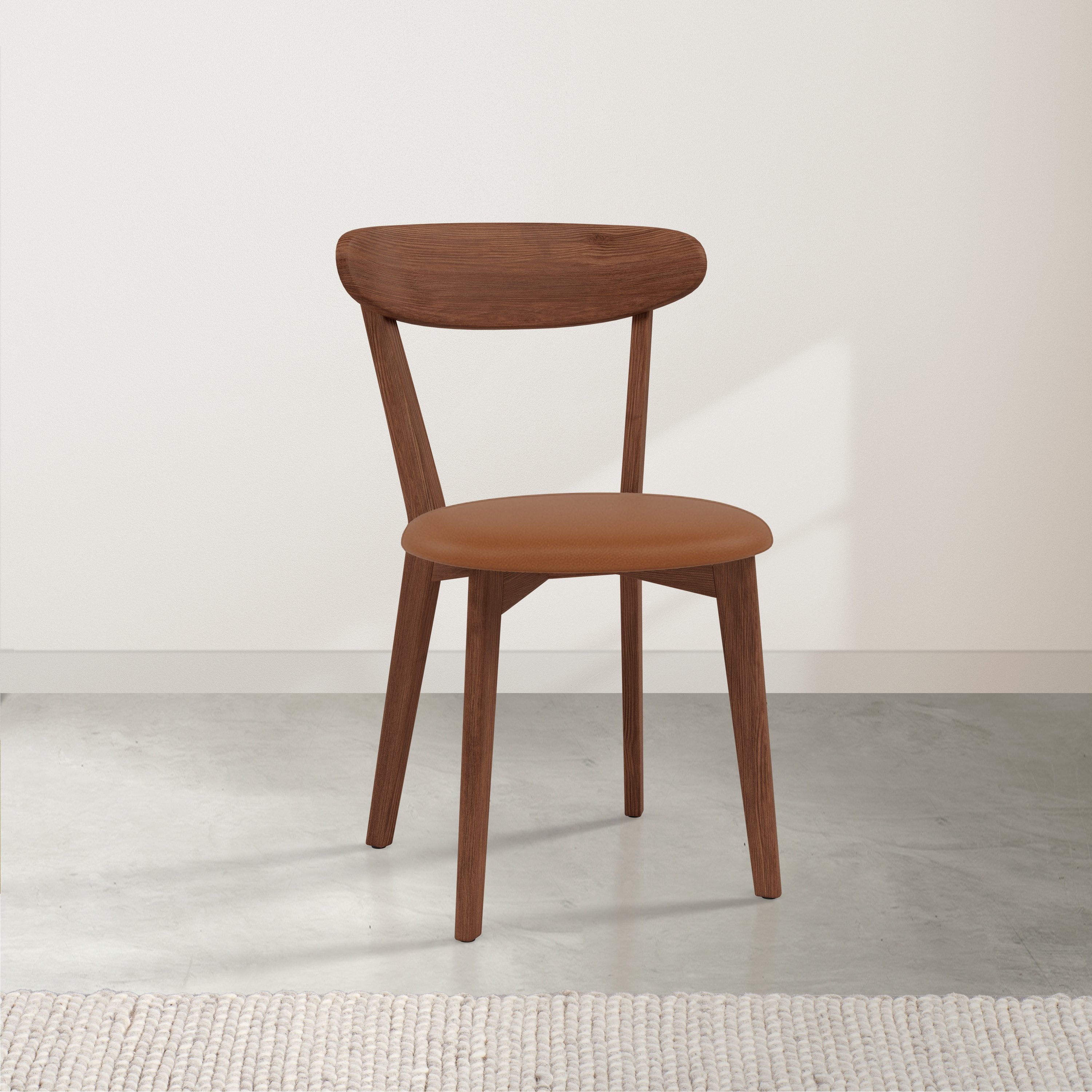 Buy Henrik Dining Chair in Solid Walnut with Leather | IconByDesign