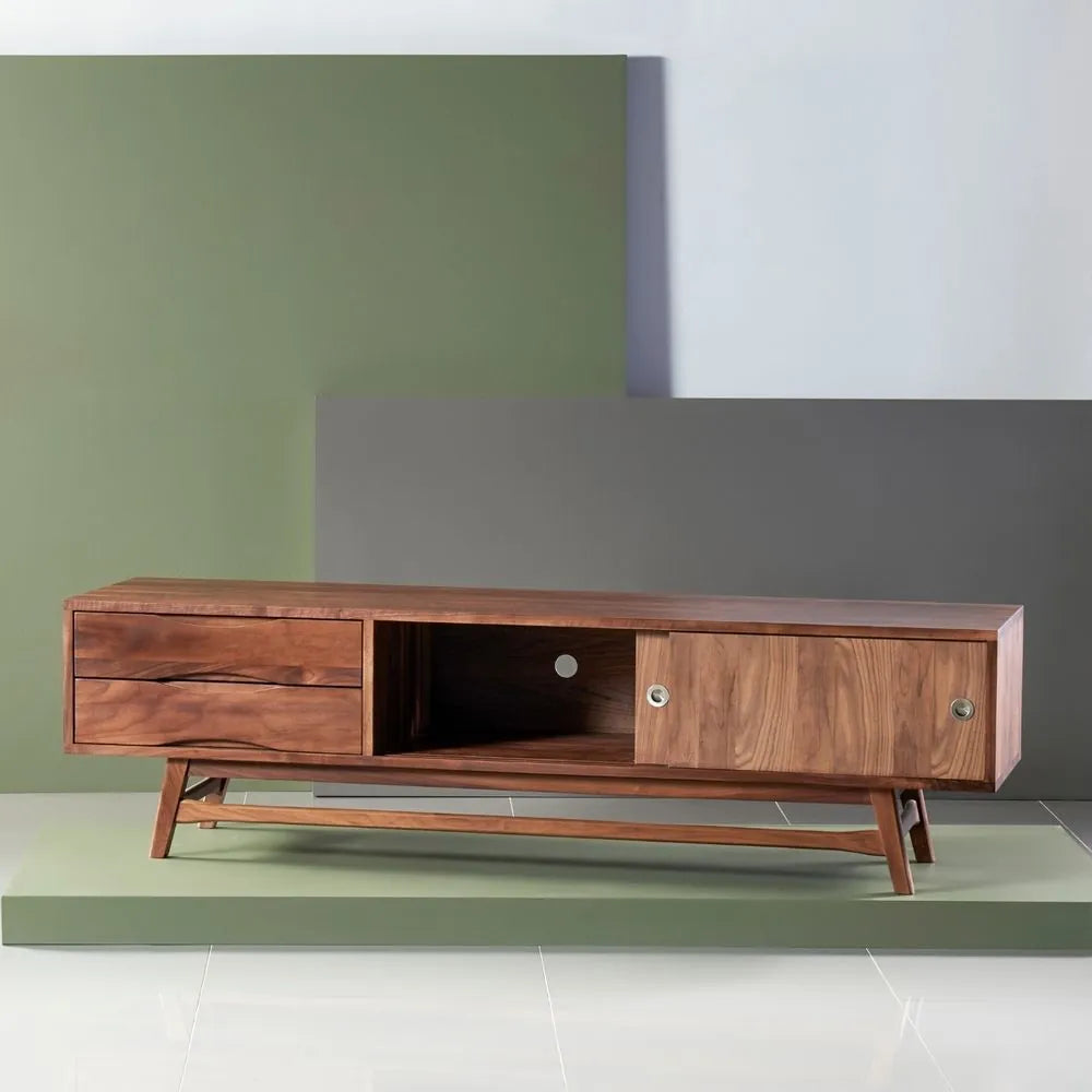 Magnus TV and Media Console - 180cm in Solid American Walnut – IconByDesign