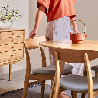 Magnus Round Dining Table, Solid Oak – Icon By Design